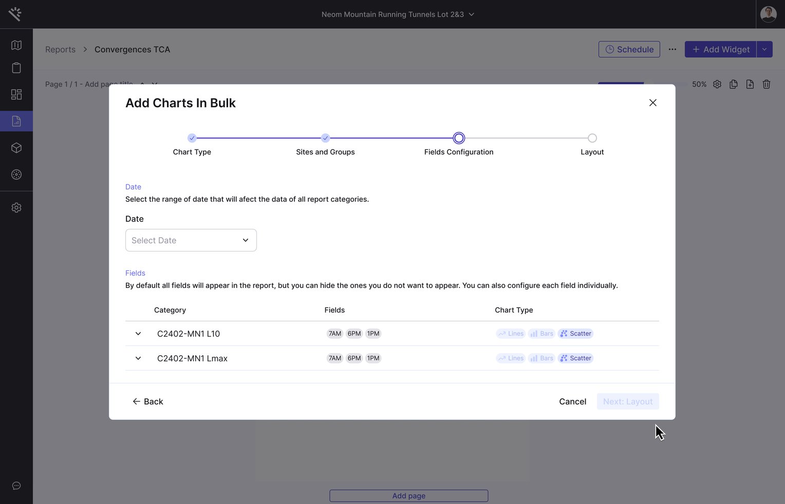 Adding charts in bulk to reports